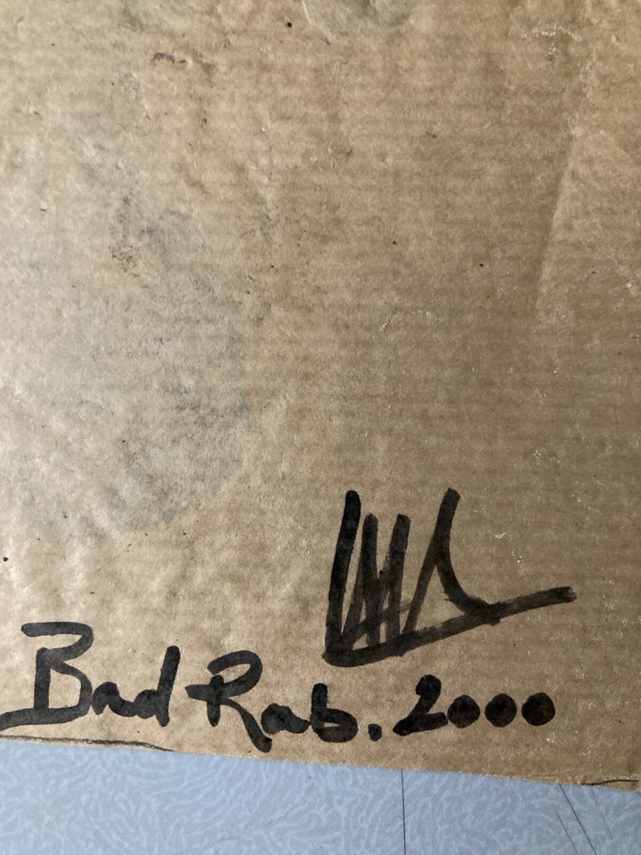 Ink Drawing Graffiti Painting on Paper Portrait Rabbit Bad Signed | eBay