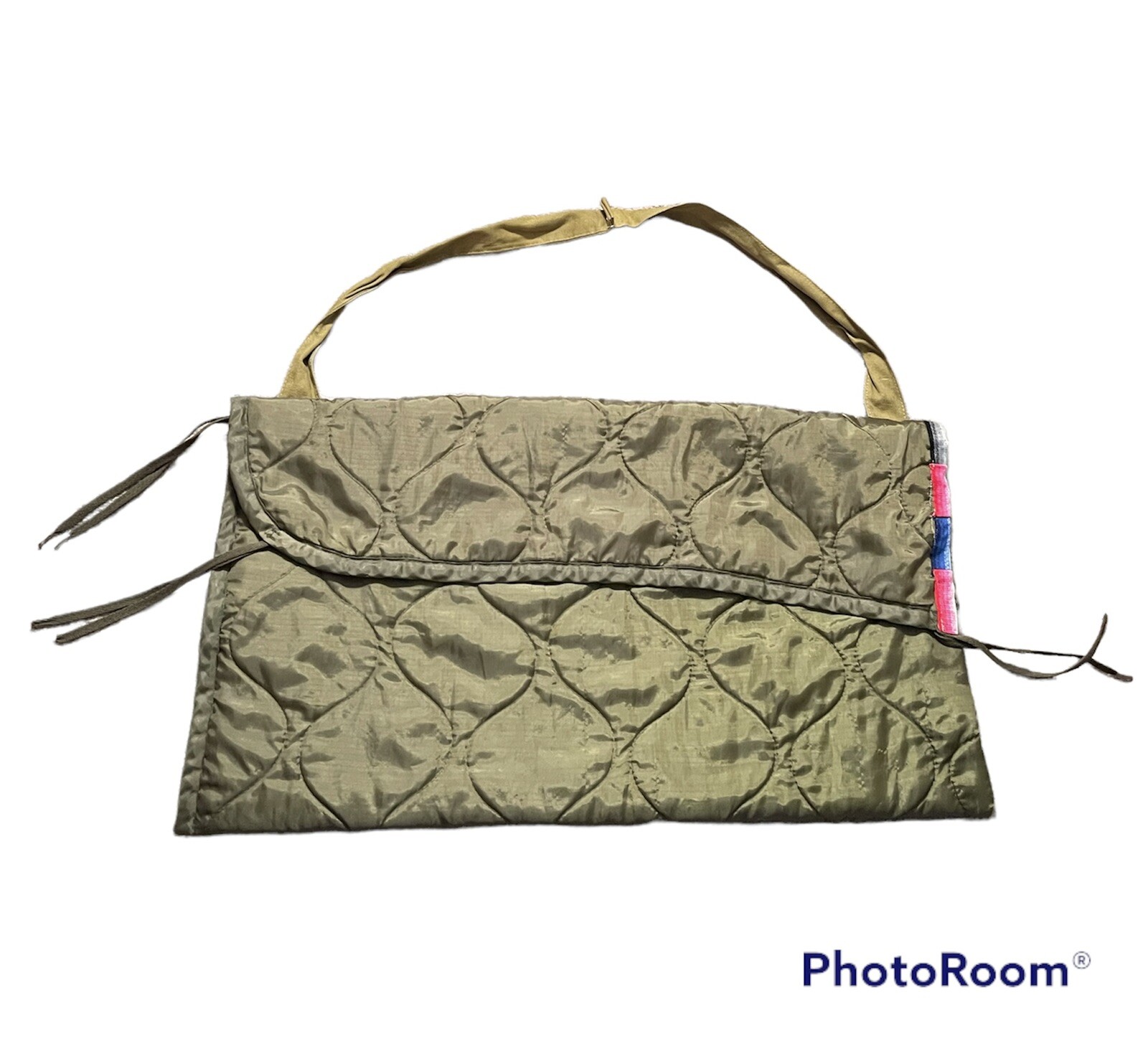 US Army Poncho Liner Quilted Blanket Olive Drab Black… - Gem