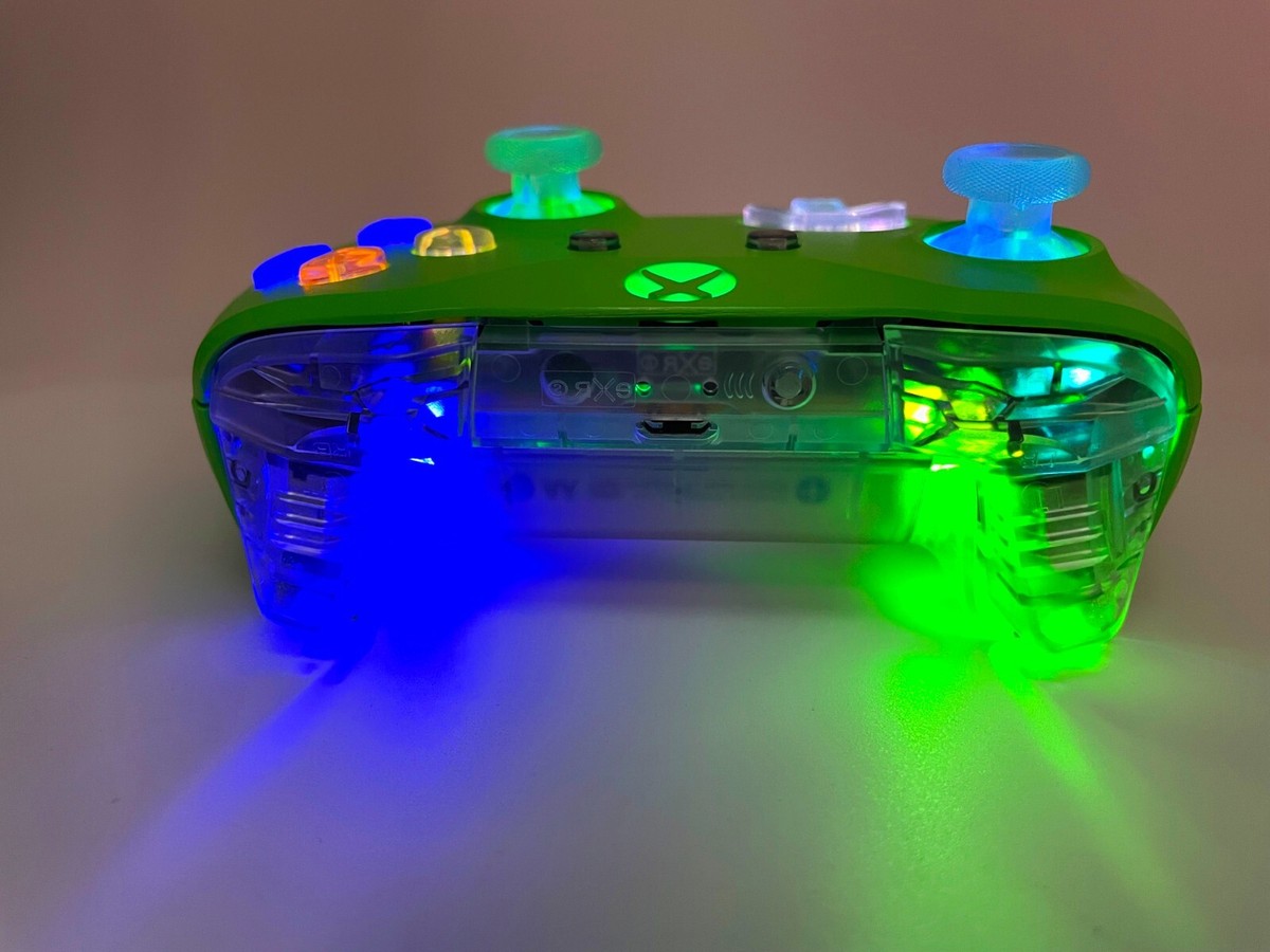 Xbox One Controller Full Green Led Mod Ebay Microsoft Xbox One