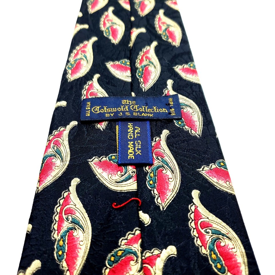 Golswold Collection JS Blank Silk Tie Print Black Print Seashell | eBay