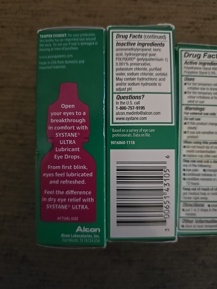 3 Box Alcon Systane Ultra High Performance Dry Eye Relief .34 (K38) | eBay