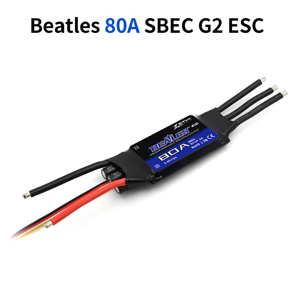 ZTW 32-Bit Brushless ESC Beatles G2 2-6S SBEC Speed Controller for RC ...
