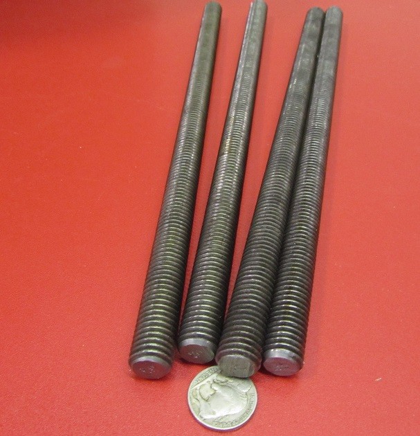 4140 Steel Threaded Rods, Grade B7, RH, 9/16"-12 x 1 Foot Length, Pkg ...