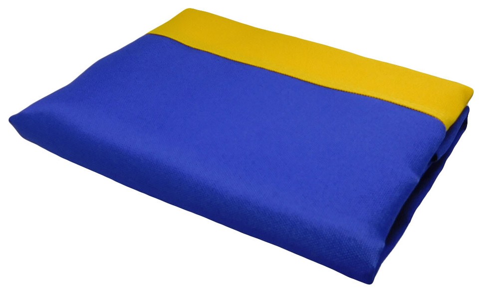 3X5 Ukraine Ukrainian Plain 3'x5' 600D SYNTHETIC COTTON Embroidered ...