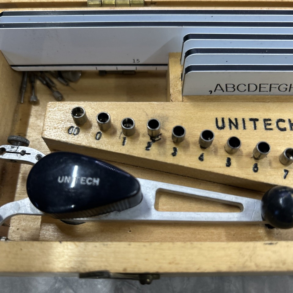 UNITECH Lettering Set & Ames Lettering Guide Vintage with Wooden Box | eBay