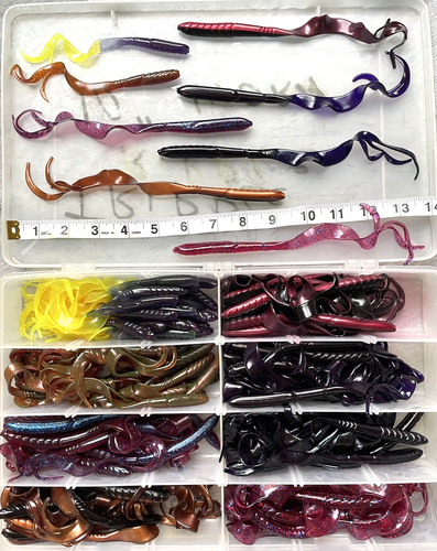 Bass Pro Shops TRIPLE RIPPLE Worm Lot Ribbon Tail HTF RARE - No Reserve ...