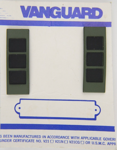 C1960-70s New NOS Vanguard Chief Warrant Officer CW3 Rank Green Subdued ...