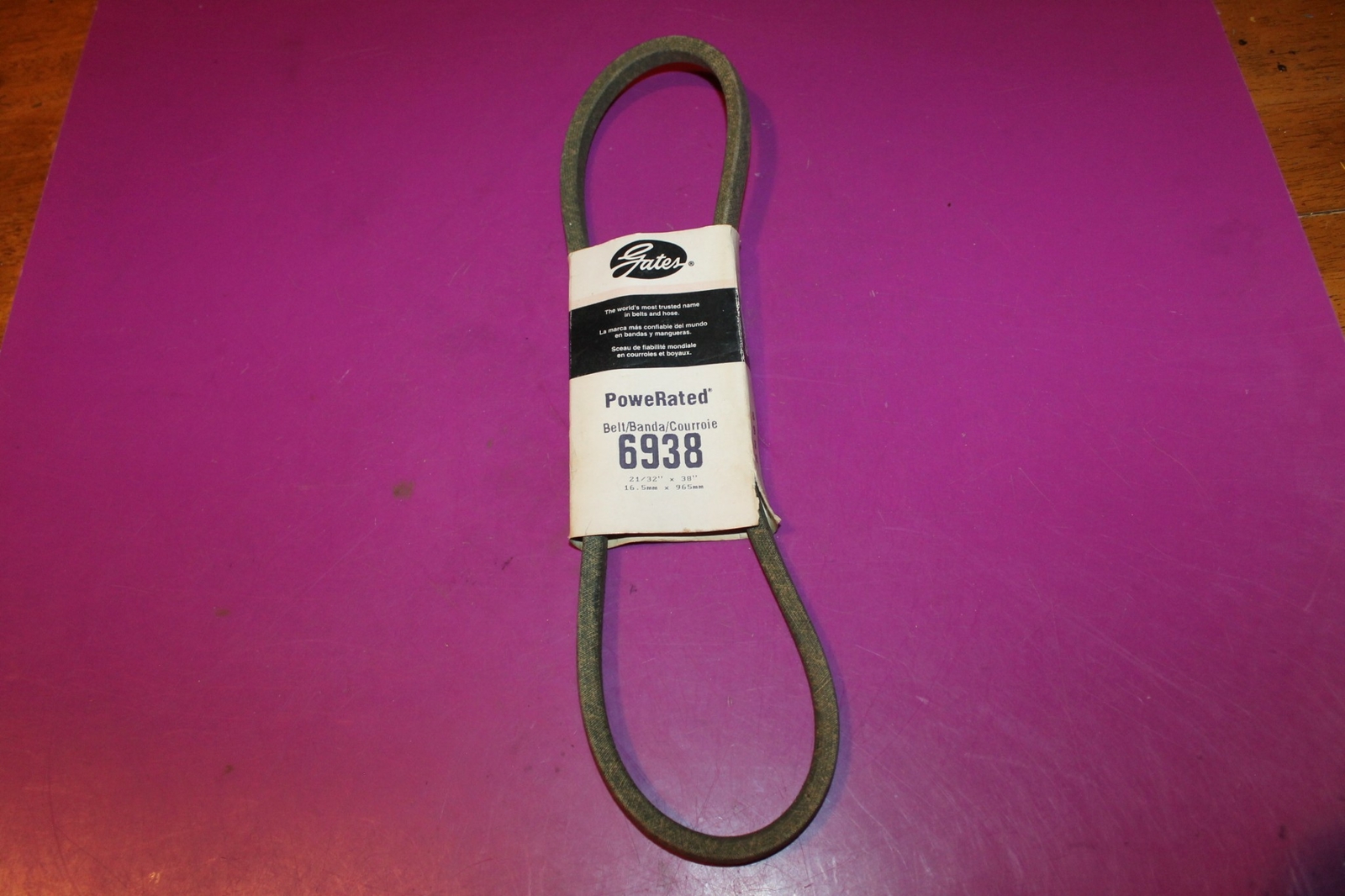 Gates Mower Belt. Part 6938. Acquired from a closed dealership. See pic ...