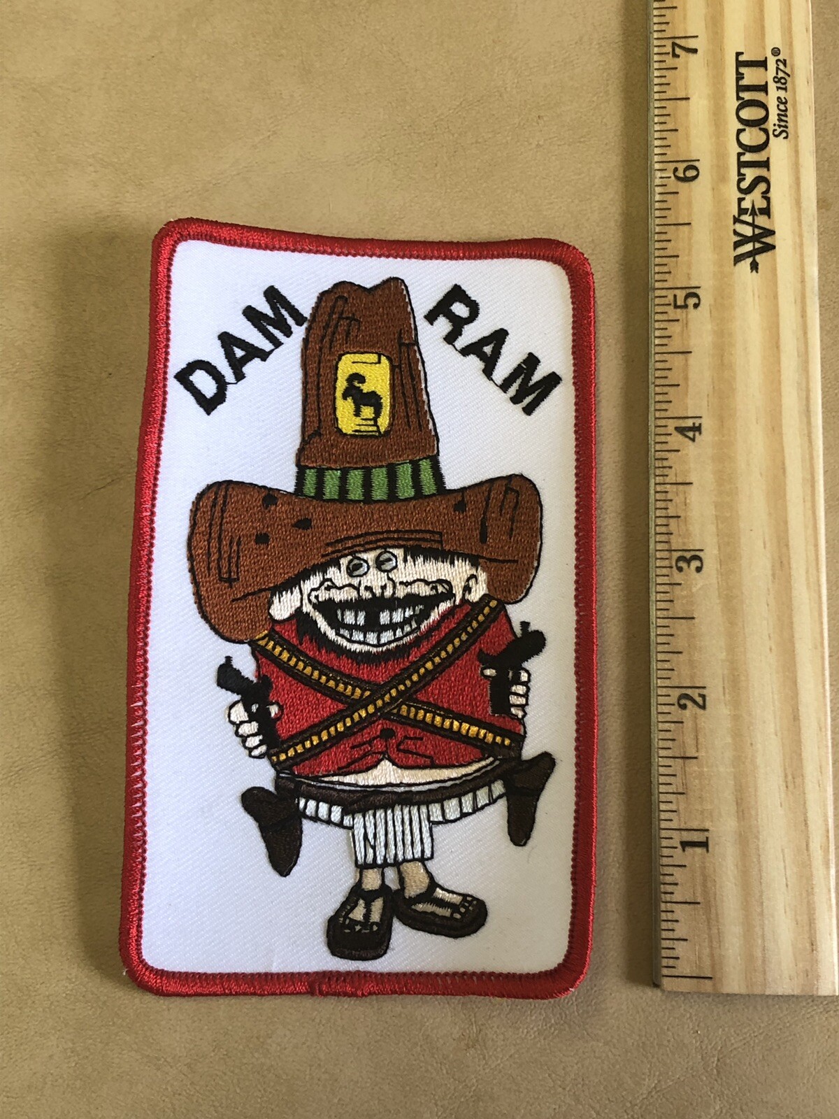 Dam Ram Bandito Patch Embroidered Gun Pistol Shooting Target Silhouette ...