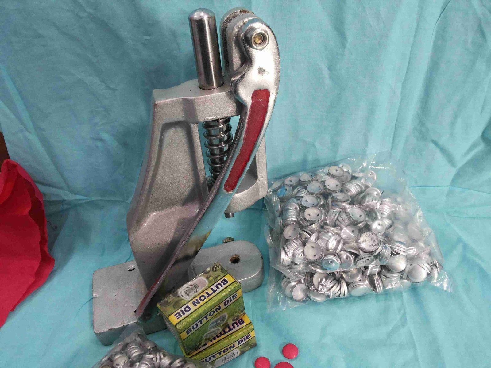 Hand Press Machine For Fabric Cover Button With Two Dies and Free ...