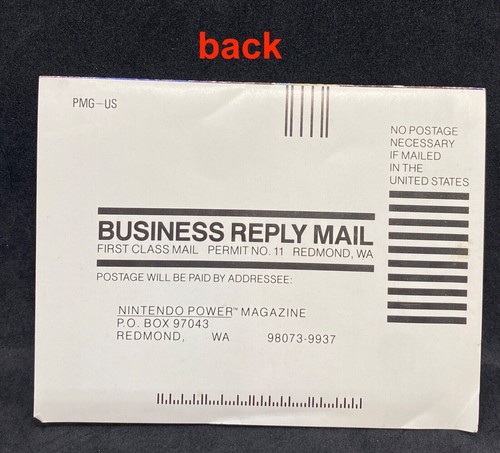First Official Launch Registration Card Nintendo Power Magazine PMG-US ...
