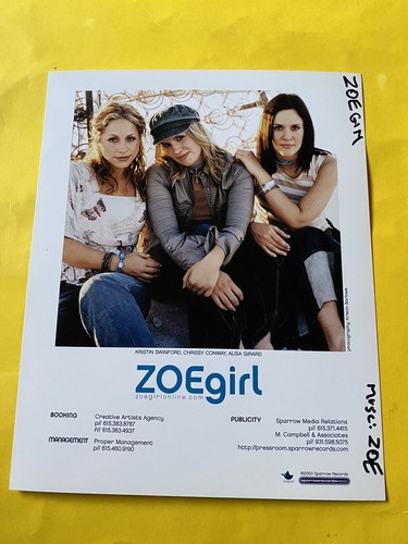 ZOEgirl Press Photo 8x10”.Chrissy Conway, Alisa Gerard, Kristin ...