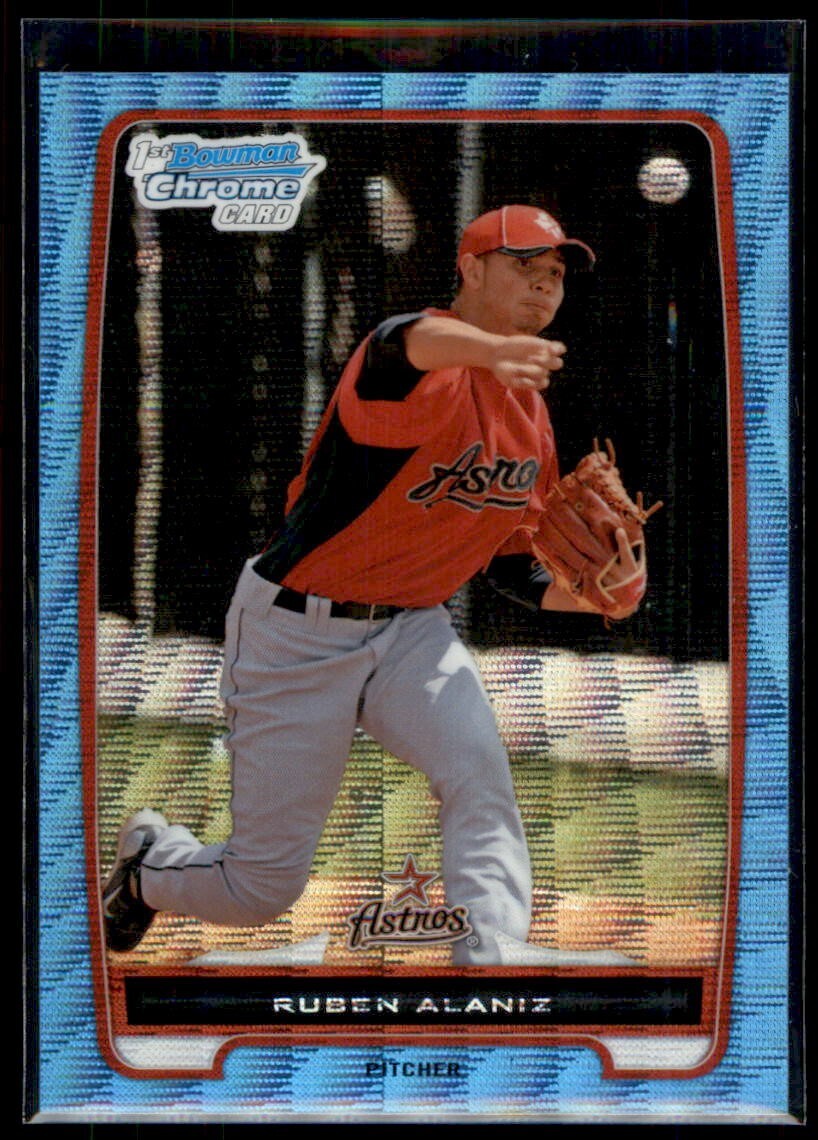 2012 Bowman Chrome Blue Wave Refractors Ruben Alaniz #BCP220 Houston ...