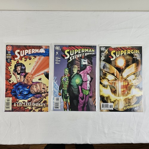 3x Superman Comic Books DC Lot #3 Bagged & Boarded .99 Cent Auction ...