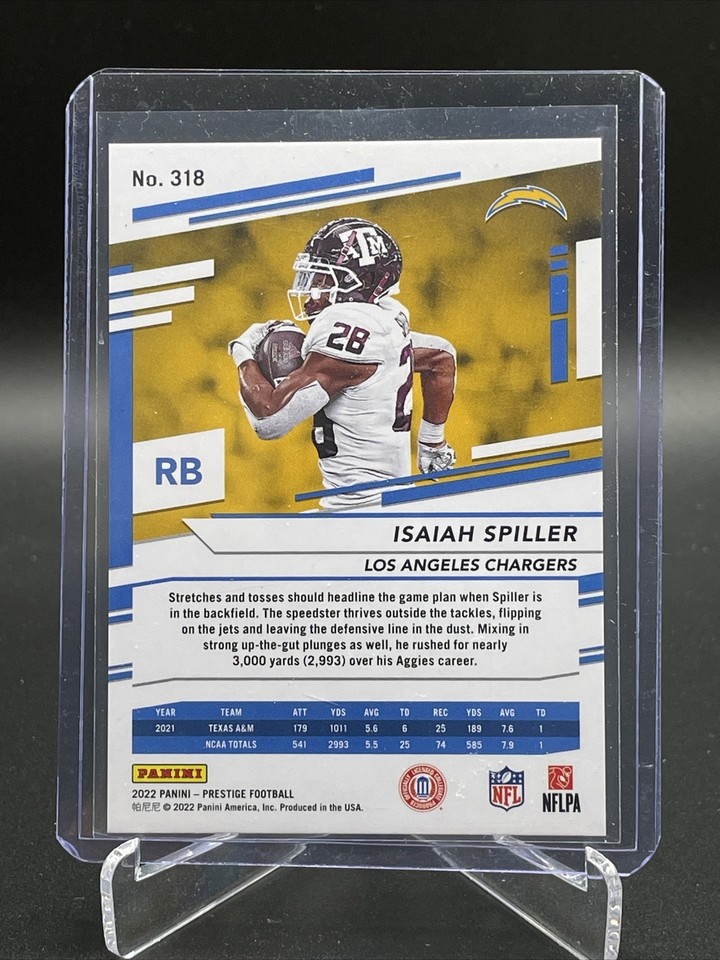 2022 Prestige ISAIAH SPILLER Xtra Points Rookie Card #318 | eBay