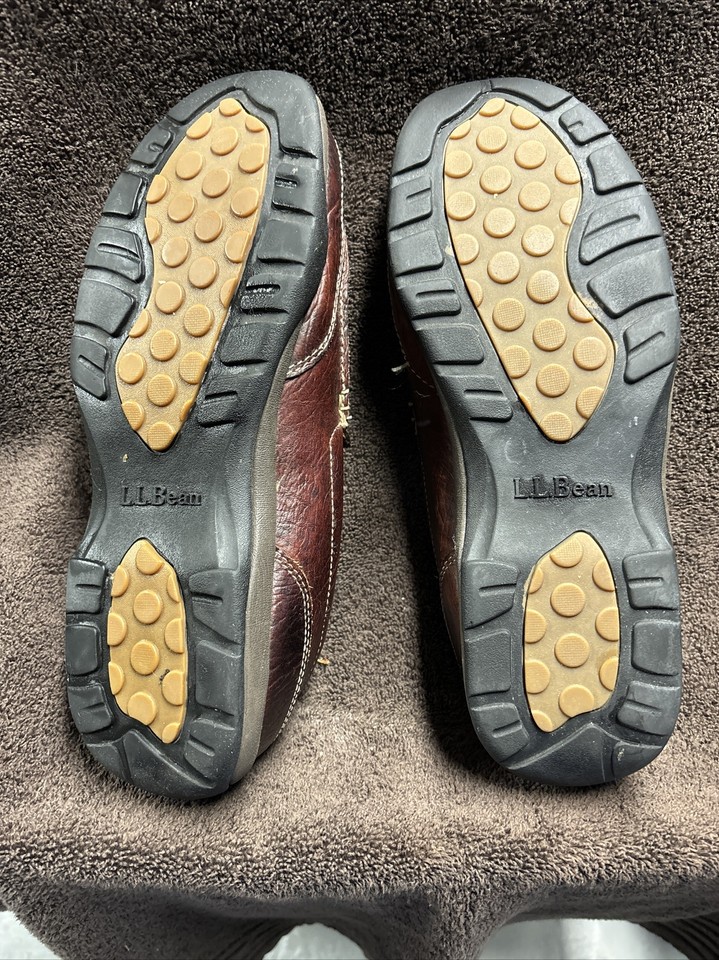 L L Bean Men’s Leather Slip On Shoes Brown Size 11.5 Model 0GTF7 04 | eBay