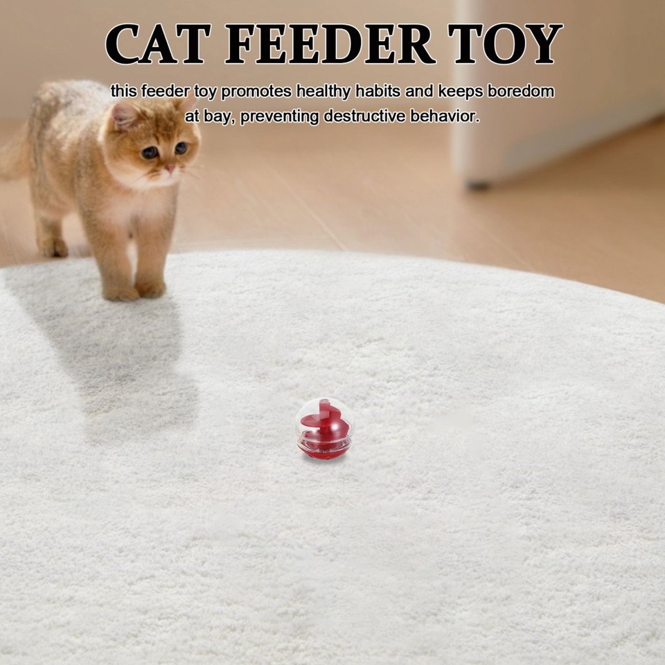 2 Pcs Cat Treat Dispenser Kitten Teething Toy Feeder for Indoor Food ...