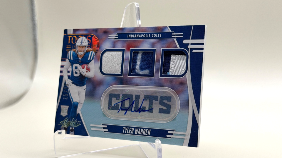 2025 Absolute Tyler Warren RC Auto Triple Relics Indianapolis Colts ...