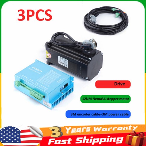 Nema34 12Nm Closed-loop Stepper Motor Hybrid AC Servo Driver Kit 3Axis ...