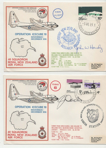 Stamps N Z, set of 7 cover flow in special air force operation pilot ...