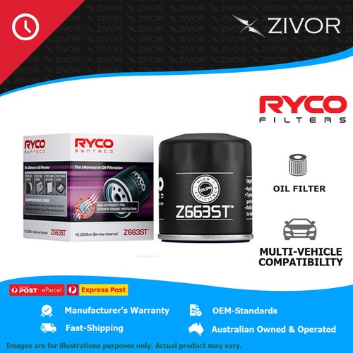 RYCO Syntec Oil Filter Spin On For CHEVROLET CAMARO GEN5 SS 6.2L Gen4 ...