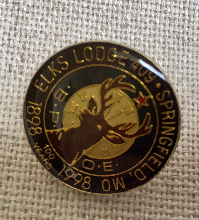 BPOE Elks Lodge 409 Springfield Missouri 100 Years Hat Lapel Pin ...