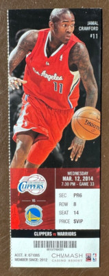 Los Angeles Clippers 3/12/2014 NBA ticket stub vs Golden State Warriors ...