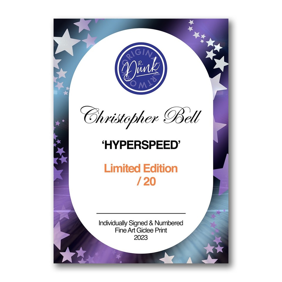 Christopher Bell Hyperspeed Sketch Card Limited 01/20 Dr. Dunk Signed ...