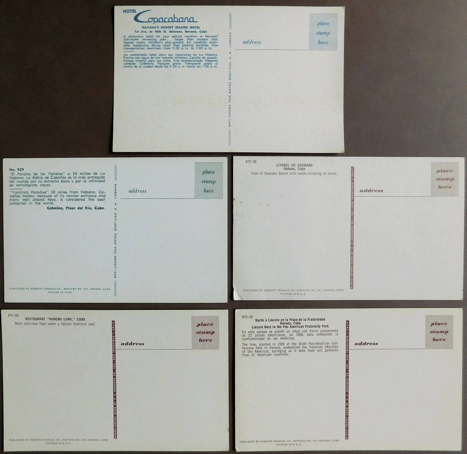 Vintage Havana Cuba Postcards, Set of 5, Cuban Collectibles | eBay