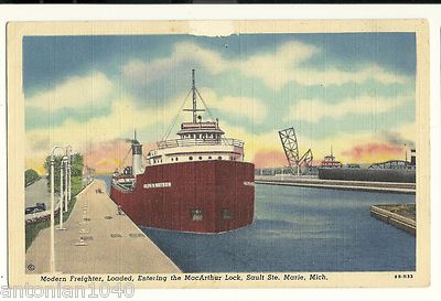 Modern Freighter MacArthur Lock Soo Locks MI Michigan Mich Ship ...