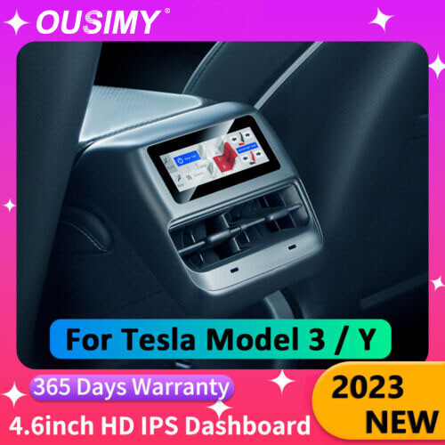 Rear Control Display Multifunction System 4.6-inch For Tesla Model 3 Y ...