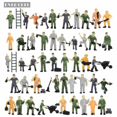 P8710 50 OR 100pcs 1:87 Well Painted Figures Workers HO Scale | eBay