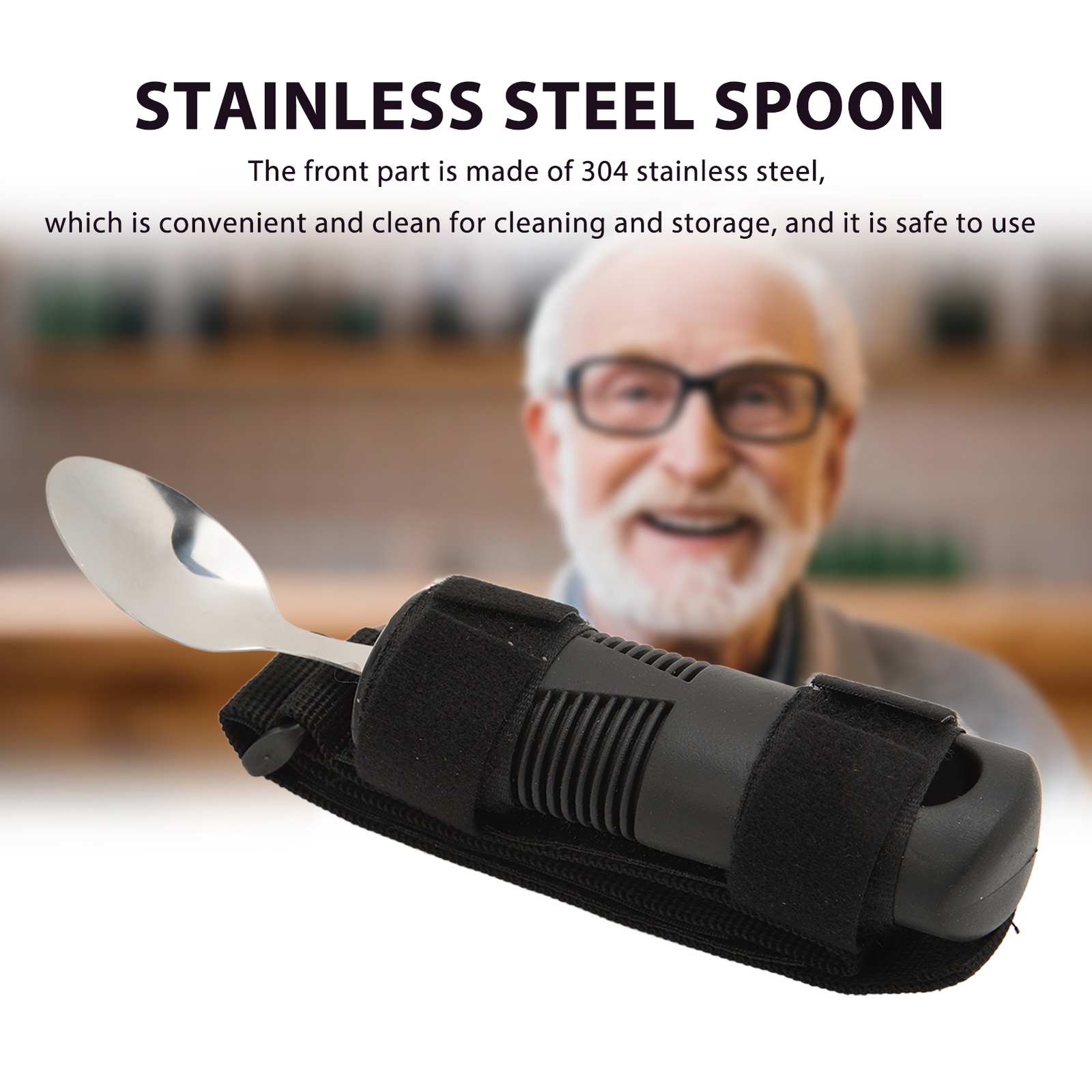 Adaptive Eating Utensils Slip Resistant Handle Parkinson Eating Spoon ...