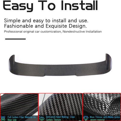 Fits Volkswagen VW Tiguan MK2 2017-19 REAL CARBON Rear Roof Spoiler ...