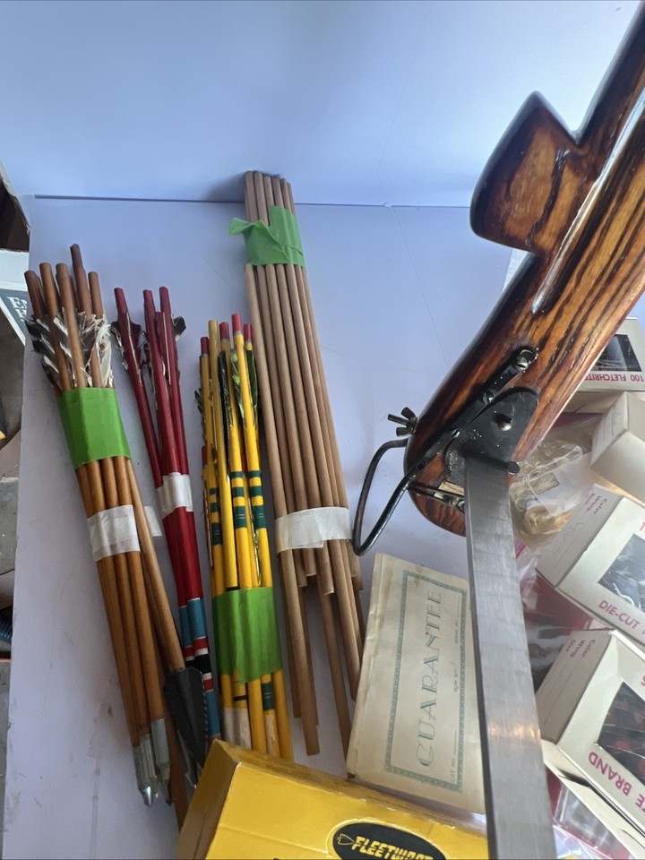 Vintage 1960's Wham-O Powermaster Wooden Crossbow Archery Hunting W ...