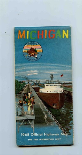 Map Official State Michigan 1968 | eBay