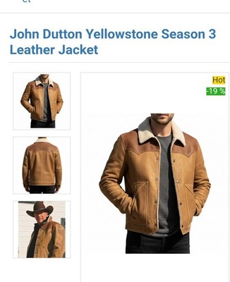 John Dutton Jacket, By American Leather Jackets, Men's size 44 | eBay