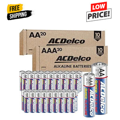 Acdelco Double AA and Triple AAA Batteries, 40-Count Battery Combo Pack ...