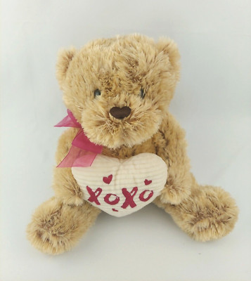 XOXO Soft Teddy Bear Plush 10 Inch Stuffed Animal Valentine Toy Holding ...