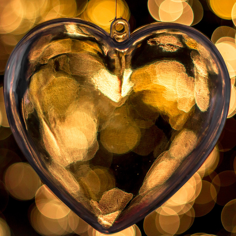 100mm Fillable Heart Shaped clear fillable container x1 valentines day ...