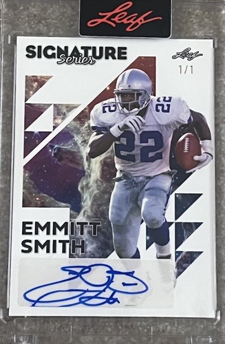 2023 Leaf Signature Series #1/1 EMMITT SMITH Autograph AUTO Card RARE ...
