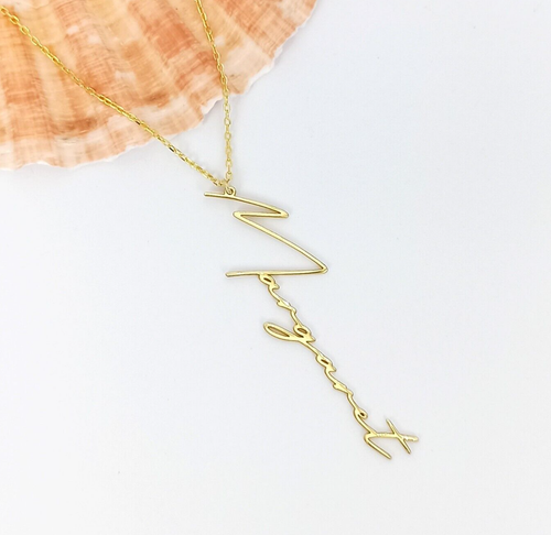 Personalized Signature Name Necklace 925 Silver, Custom Handwriting ...