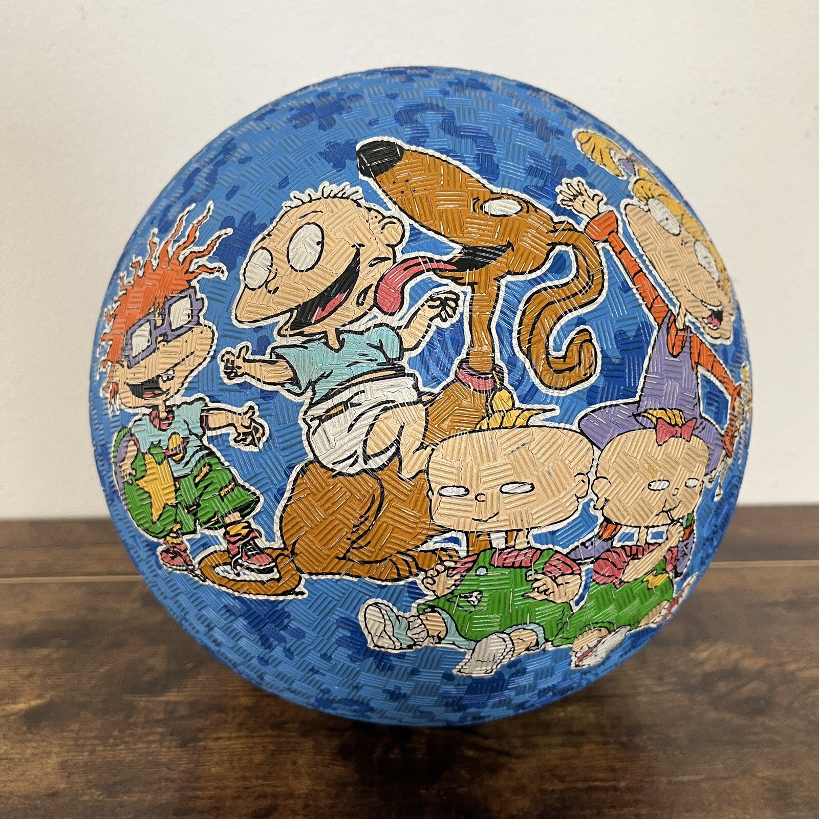 Vintage 90s Rugrats Nickelodeon 10" Rubber Playground Blue Dodgeball ...