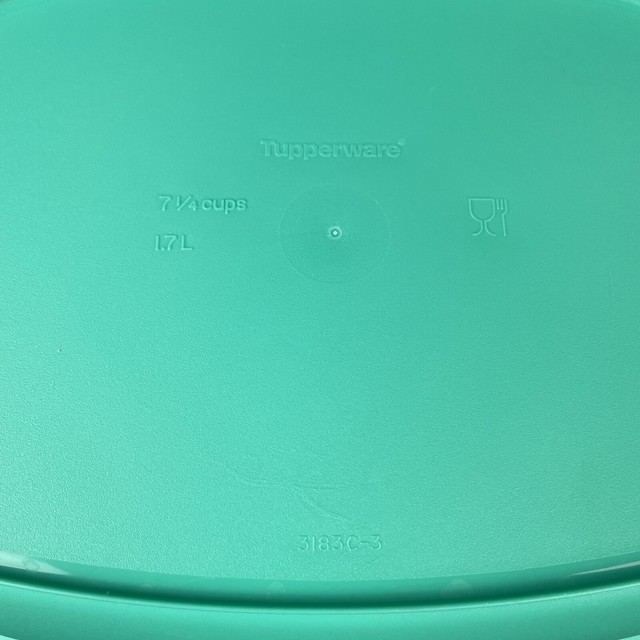 Tupperware Oval Microwave Casserole Dish W/Lid #3183 No Spoon Teal ...