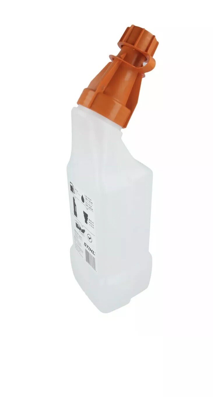 Genuine Stihl 1 Litre 2 Stroke Oil Petrol Fuel Mixing Bottle 25:1 50:1 ...