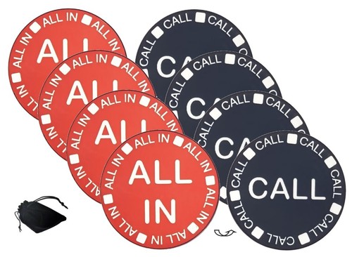 All In / Call Texas Hold'em Poker Ceramic Chip Button Lammers 2-Sided ...