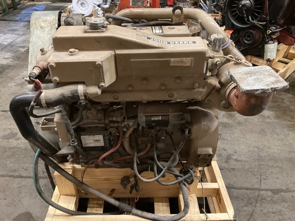 GOVERNMENT SURPLUS JOHN DEERE 4045 4045TFM75 MARINE DIESEL ENGINE | eBay