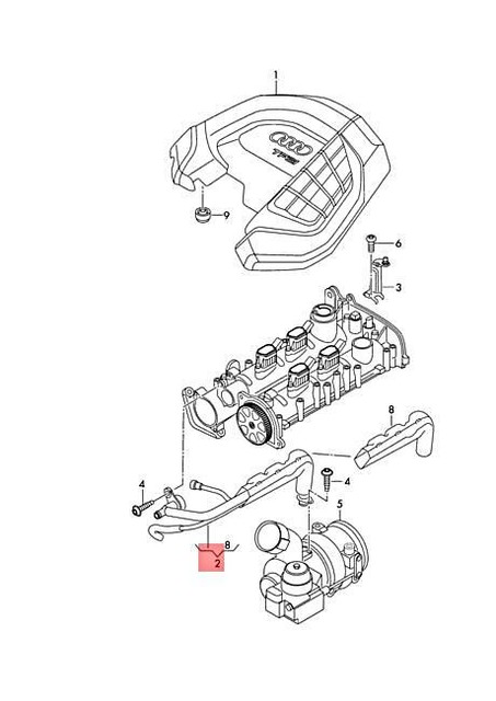 AUDI A4 AVANT S4 QUATTRO A4L VENT HOSE 04E103474AD ORIGINAL for sale ...