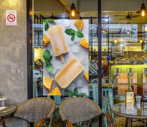 3D Ice Cream Dessert Shop O1123 Window Stickers Vinyl Wallpaper Wall ...