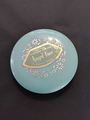 Mid-Century ANGEL FACE Pressed Powder Compact Vintage Cheesebrough ...